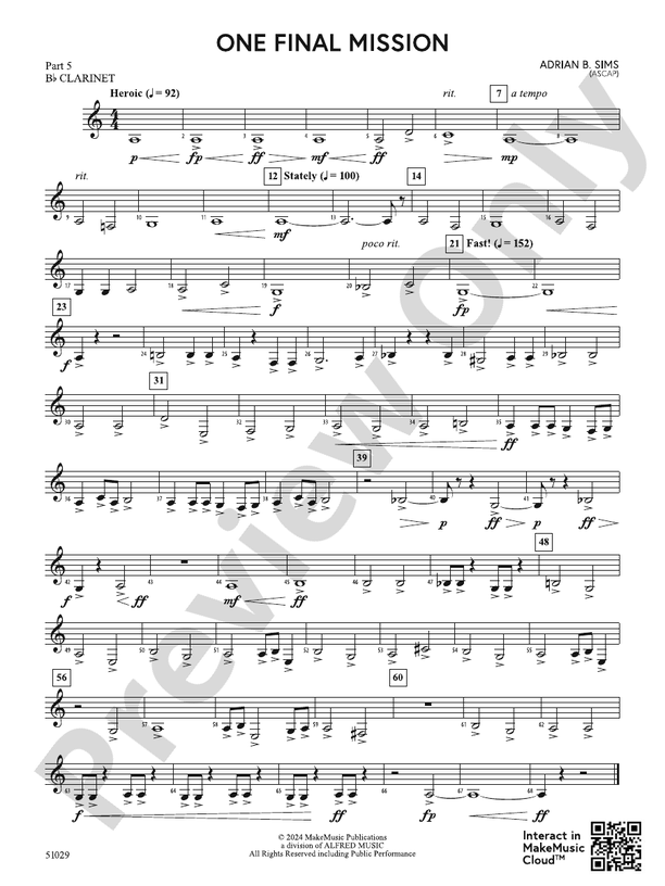 One Final Mission: Part 5 - B-flat Clarinet: Part 5 - B-flat Clarinet ...