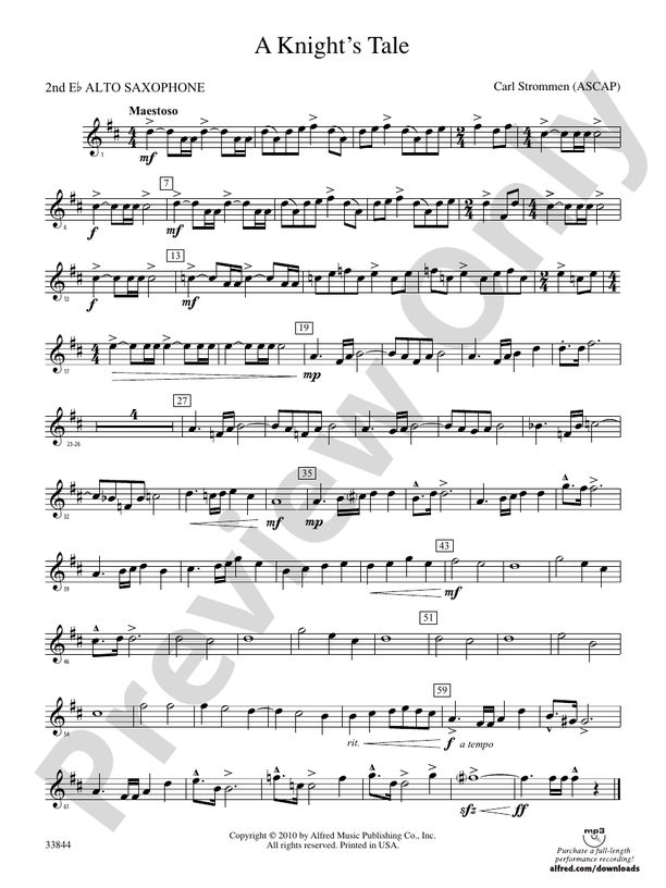 A Knight's Tale: 2nd E-flat Alto Saxophone: 2nd E-flat Alto Saxophone ...