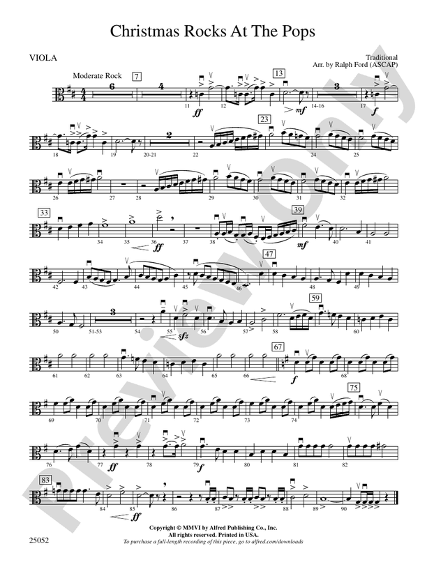 Christmas Rocks at the Pops: Viola: Viola Part - Digital Sheet Music ...