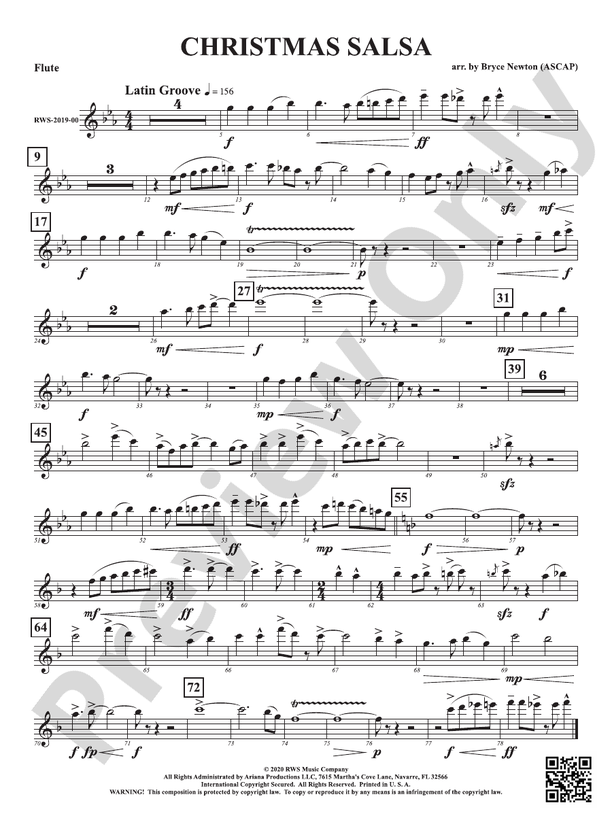 Christmas Salsa: 1st Flute: 1st Flute Part - Digital Sheet Music Download