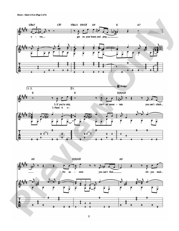Hand It Over: Guitar TAB: Keb' Mo' - Digital Sheet Music Download