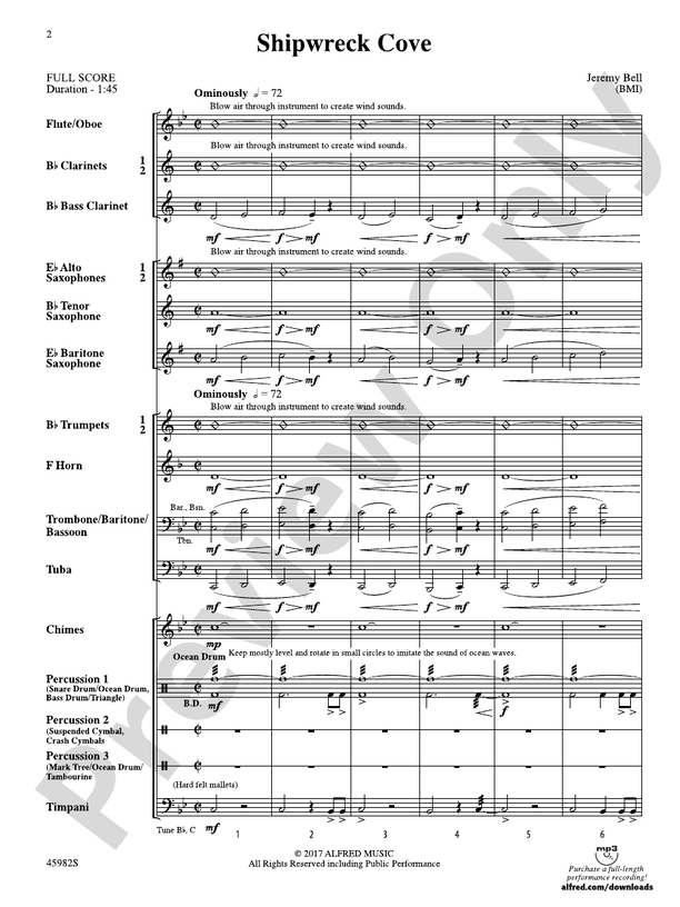 Shipwreck Cove: Score: Concert Band Score - Digital Sheet Music Download