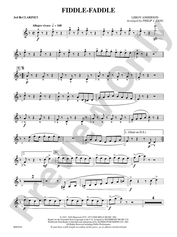 Fiddle-Faddle: 3rd B-flat Clarinet: 3rd B-flat Clarinet Part - Digital ...