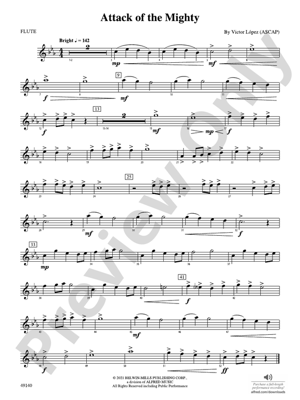 Attack of the Mighty: Flute: Flute Part - Digital Sheet Music Download