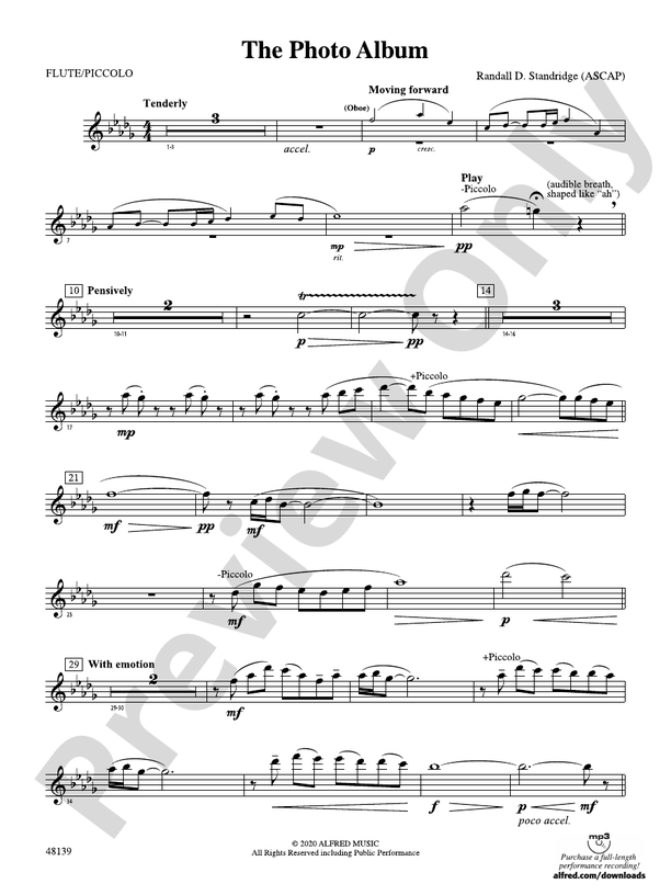 The Photo Album: Flute: Flute Part - Digital Sheet Music Download