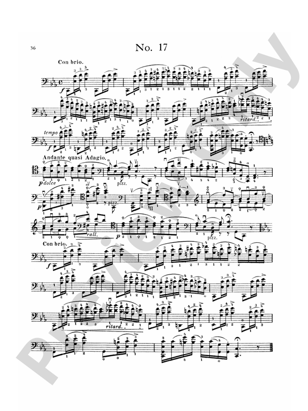 Popper: High School of Cello Playing, Op. 73 (40 Etudes): Etude No. 17 ...
