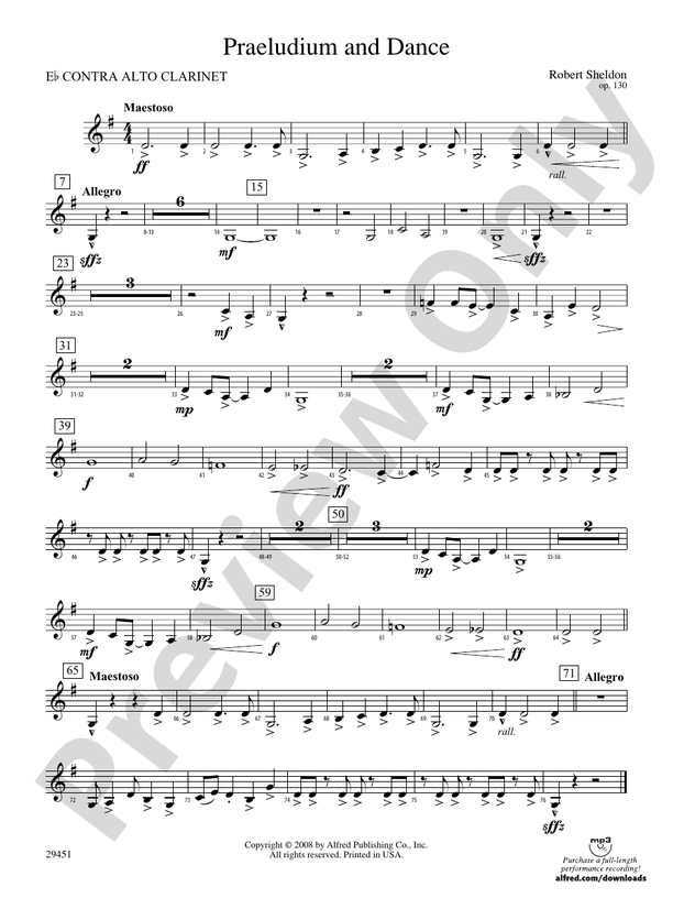 Praeludium and Dance: (wp) E-flat Contrabass Clarinet: (wp) E-flat Contrabass Clarinet World ...