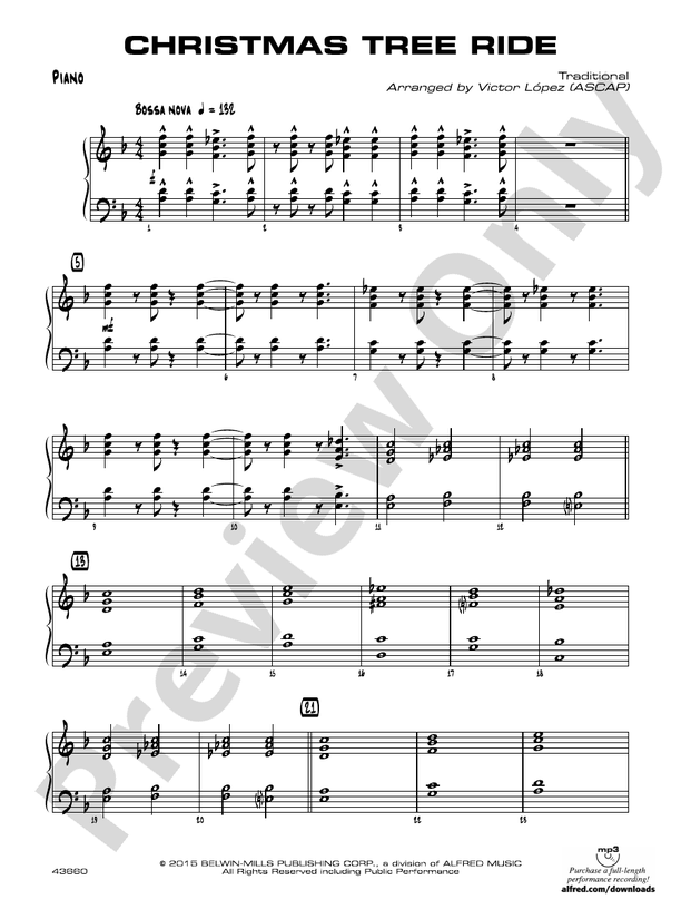 Christmas Tree Ride: Piano Accompaniment: Piano Accompaniment Part ...