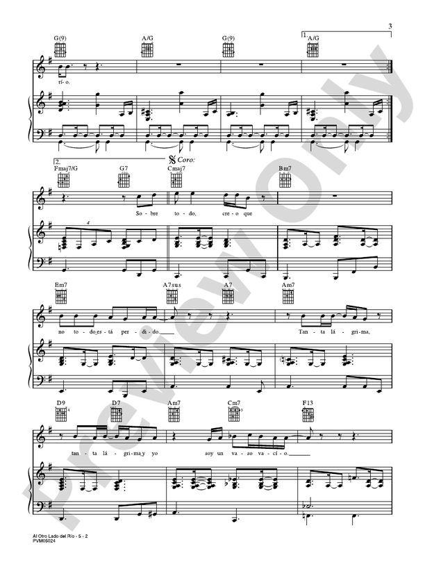 Al Otro Lado del Río (from "The Motorcycle Diaries"): Piano/Vocal ...