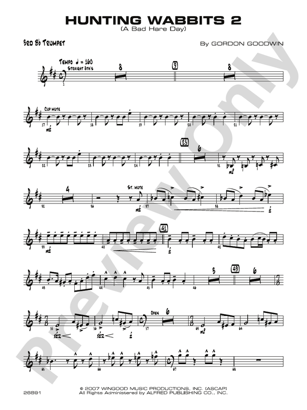 Hunting Wabbits 2 (A Bad Hare Day): 3rd B-flat Trumpet: 3rd B-flat ...