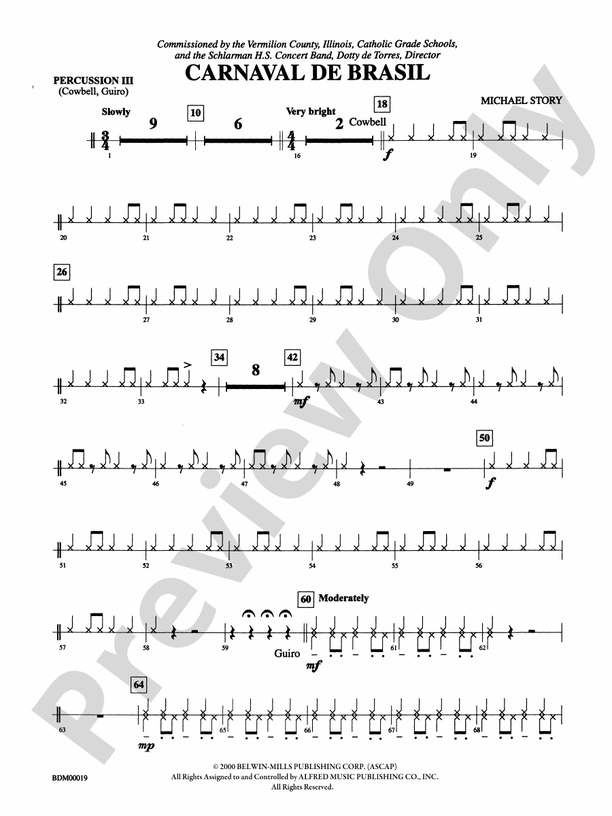 Carnaval de Brasil: 3rd Percussion: 3rd Percussion Part - Digital Sheet ...