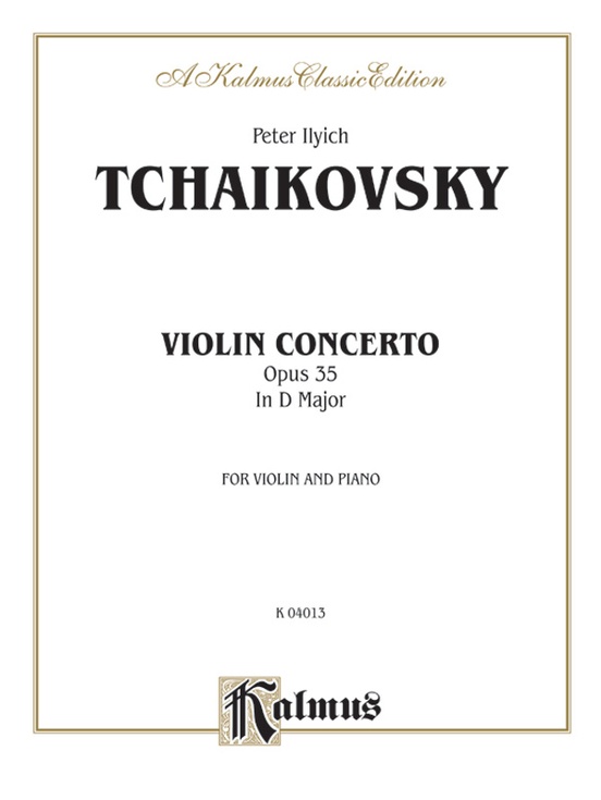 Tchaikovsky: Violin Concerto in D Major, Op. 35: Violin Book: Peter Ilyich Tchaikovsky - Digital ...