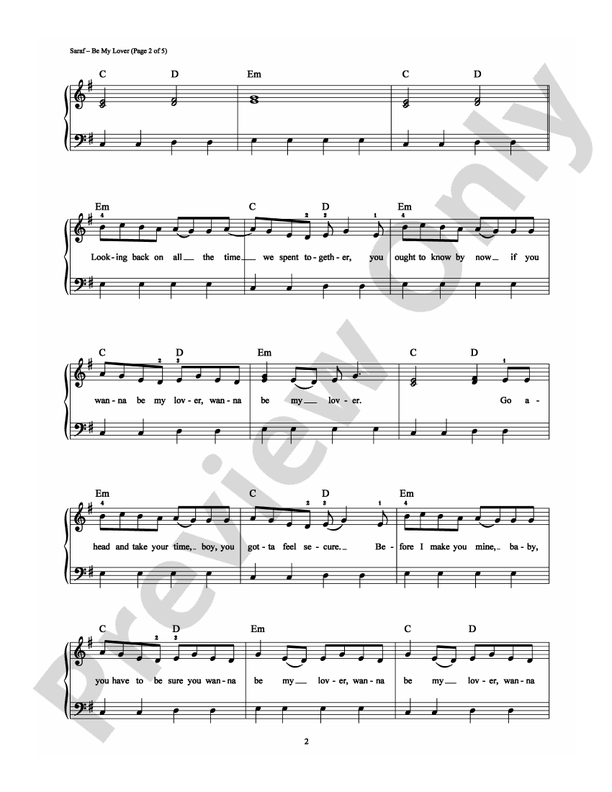 Be My Lover: Easy Piano: La Bouche - Digital Sheet Music Download