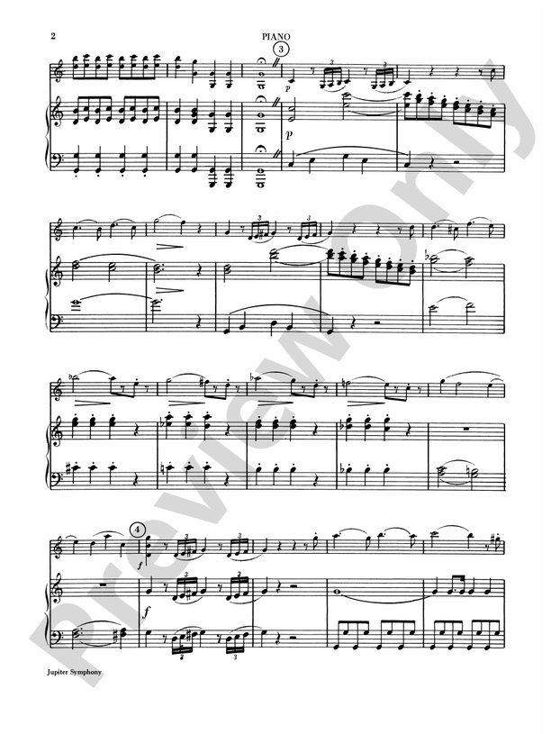 Jupiter Symphony, 1st Movement: Piano Accompaniment: Piano ...