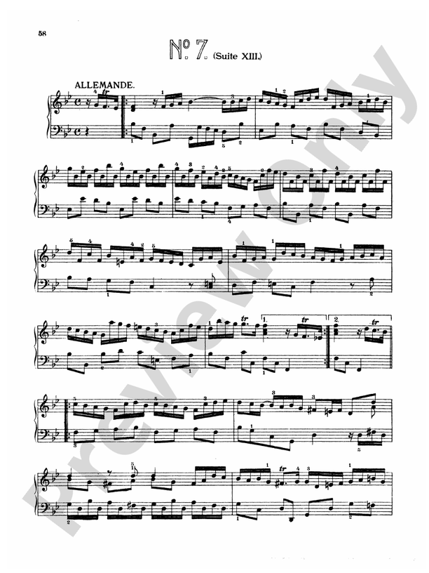 Handel: Suites and Chaconnes (Volume II): 7. Suite in B flat Major Part ...