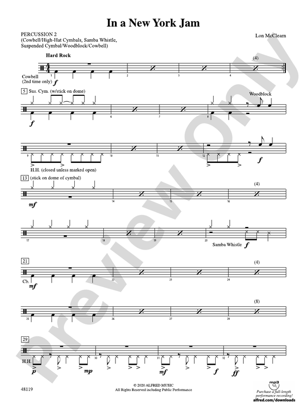 In a New York Jam: 2nd Percussion: 2nd Percussion Part - Digital Sheet ...
