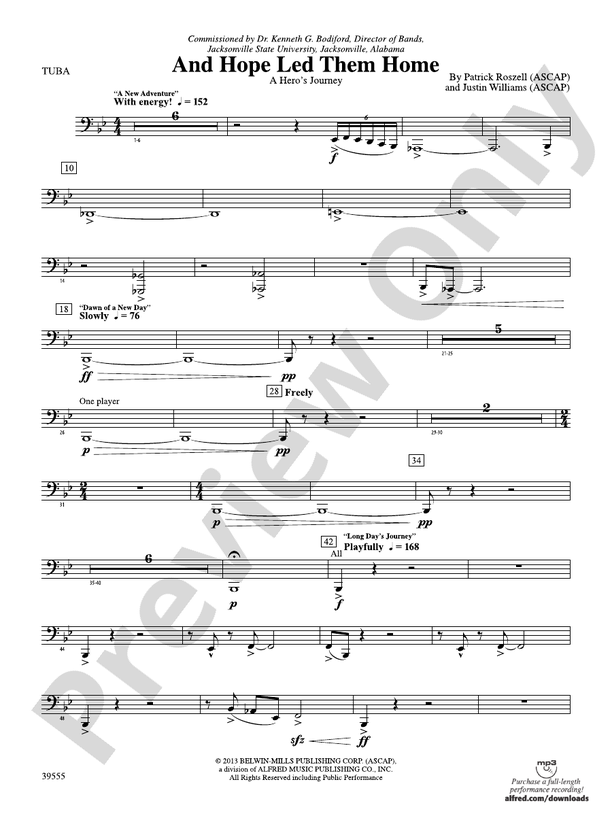 And Hope Led Them Home: Tuba: Tuba Part - Digital Sheet Music Download