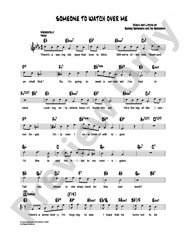 Someone To Watch Over Me: Lead Sheet: George Gershwin - Digital Sheet ...