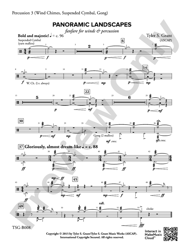 Panoramic Landscapes: 3rd Percussion: 3rd Percussion Part - Digital Sheet Music Download