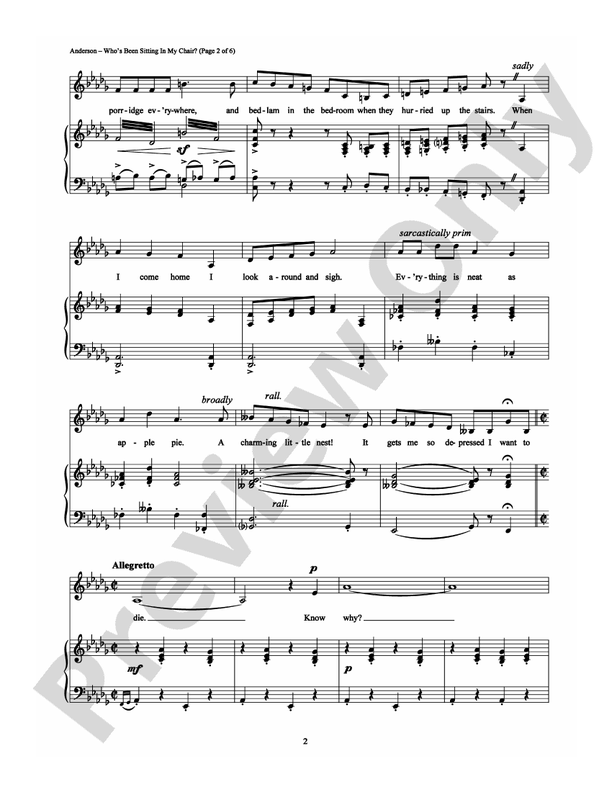 Who's Been Sitting In My Chair?: Piano/Vocal/Chords: Leroy Anderson ...