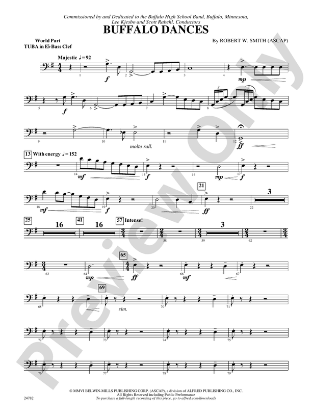 Buffalo Dances: (wp) E-flat Tuba B.C.: (wp) E-flat Tuba B.C. World Part ...