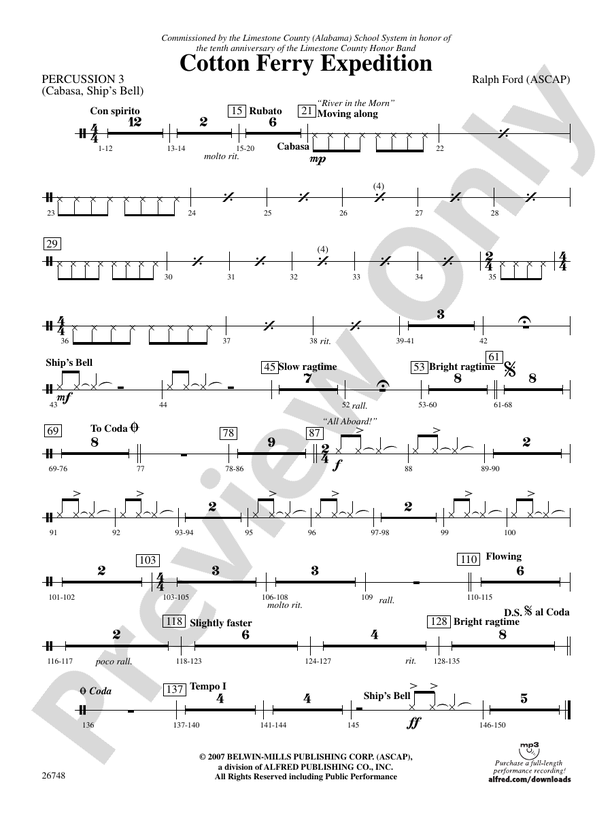 Cotton Ferry Expedition: 3rd Percussion: 3rd Percussion Part - Digital ...