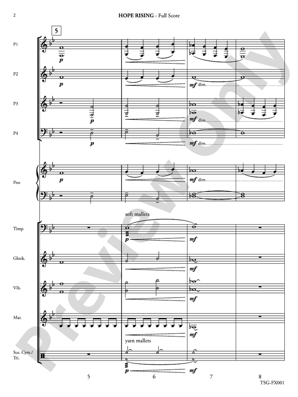 Hope Rising : Score: Concert Band Score - Digital Sheet Music Download
