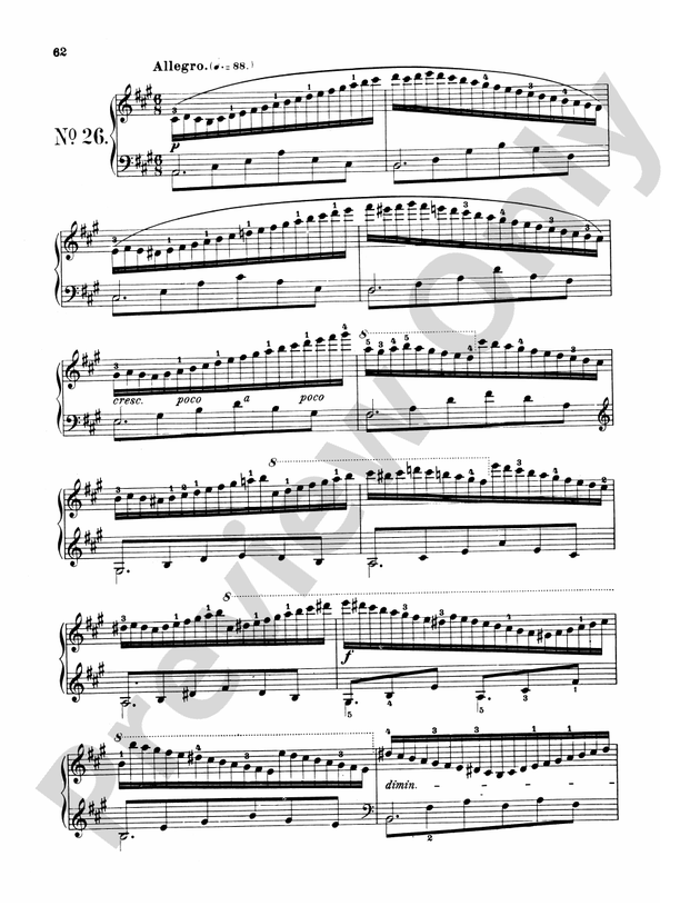 Czerny: School of Velocity, Op. 299 (Complete): No. 26 Part - Digital Sheet Music Download