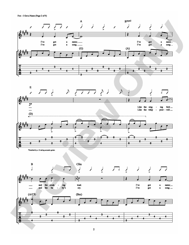 I Got a Name: Guitar TAB: Jim Croce - Digital Sheet Music Download