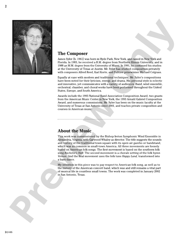 Country Bandstand: Score: Concert Band Score: James Syler - Digital ...