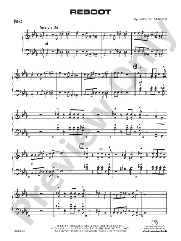 Reboot: Piano Accompaniment: Piano Accompaniment Part - Digital Sheet ...