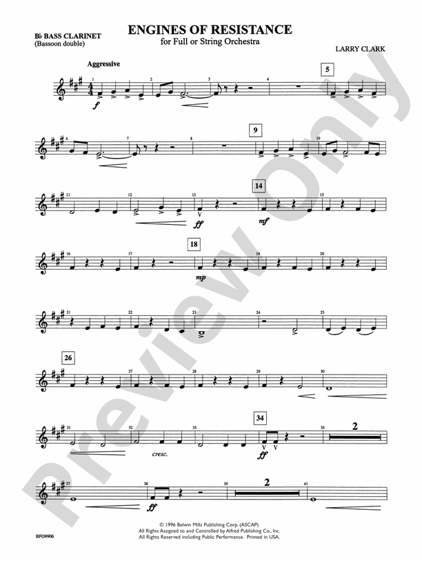 Engines of Resistance: B-flat Bass Clarinet: B-flat Bass Clarinet Part ...
