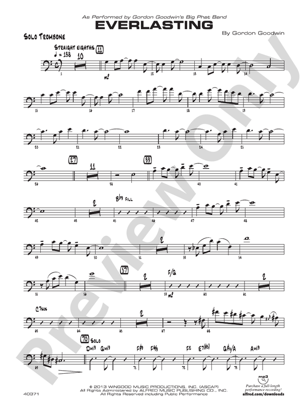 Everlasting: Solo Trombone: Solo Trombone Part - Digital Sheet Music ...
