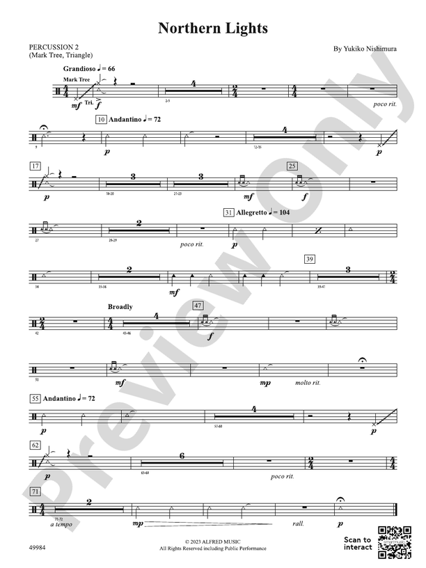 Northern Lights: 2nd Percussion: 2nd Percussion Part - Digital Sheet ...