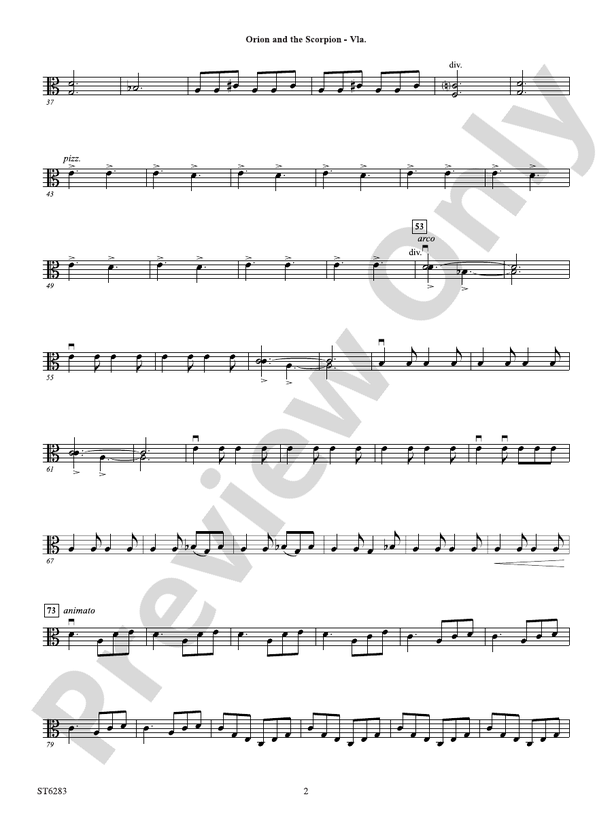 Orion and the Scorpion: Viola: Viola Part: Soon Hee Newbold - Digital ...