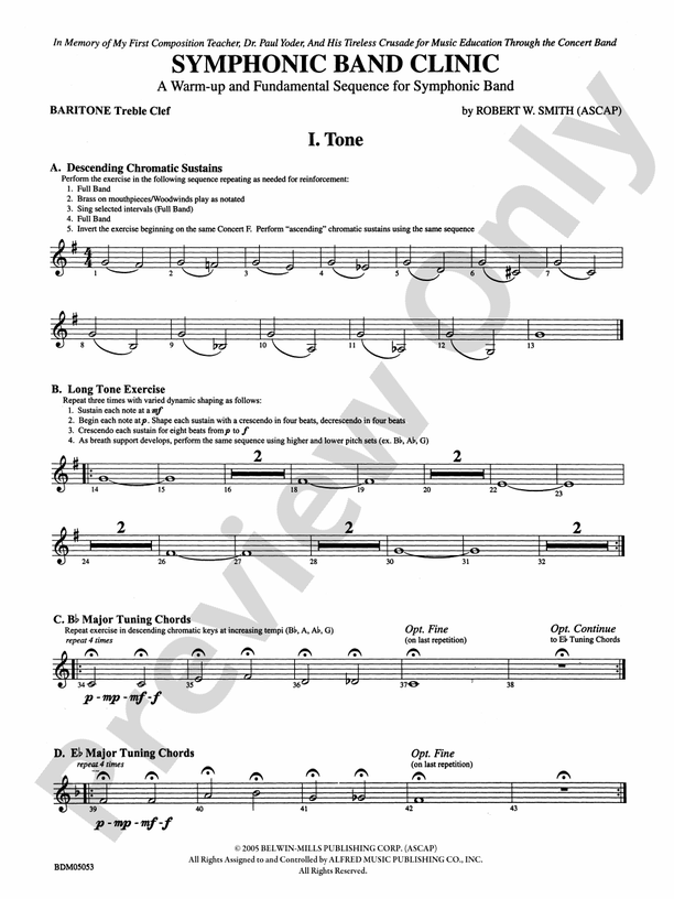 Symphonic Band Clinic: Baritone T.C.: Baritone T.C. Part - Digital ...