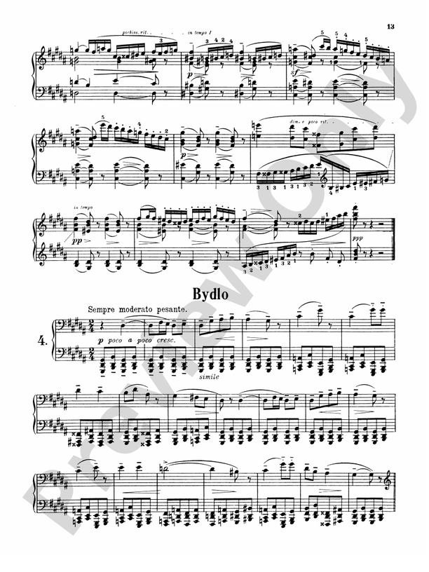 Mussorgsky: Pictures at an Exhibition: Bydlo Part - Digital Sheet Music ...