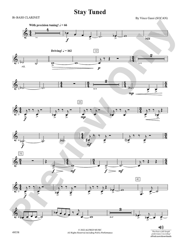 Stay Tuned: B-flat Bass Clarinet: B-flat Bass Clarinet Part - Digital ...