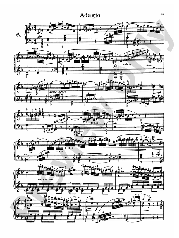 Haydn: Eight Various Compositions: 6. Adagio Part - Digital Sheet Music ...
