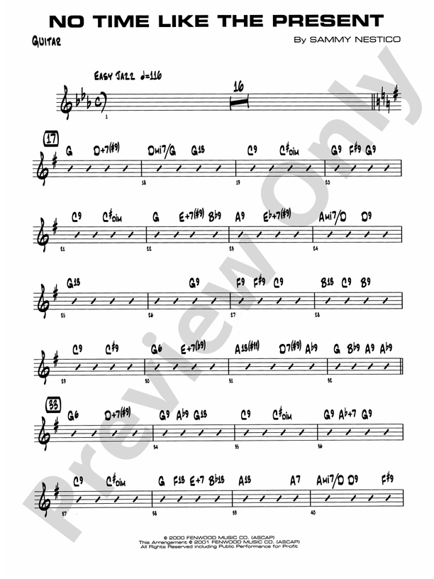 No Time Like the Present: Guitar: Guitar Part - Digital Sheet Music ...