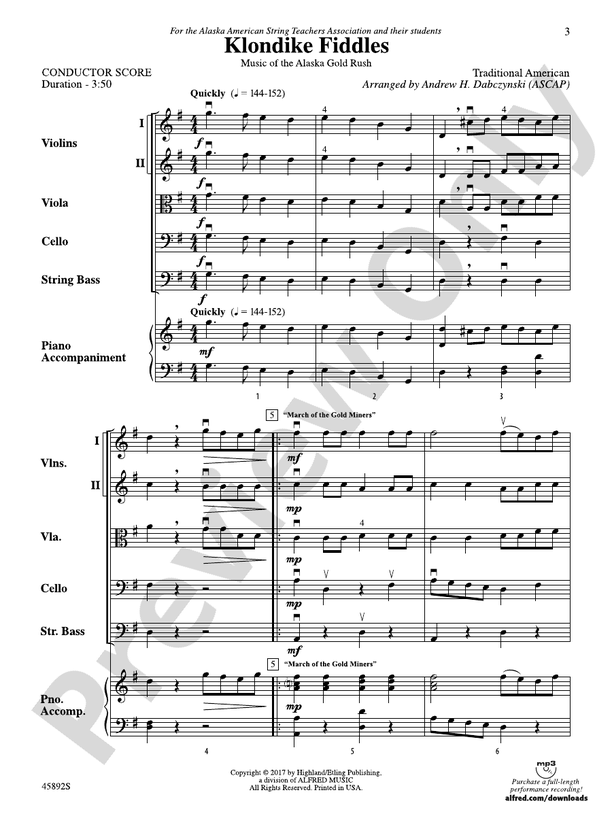 Klondike Fiddles: String Orchestra Conductor Score & Parts - Digital ...