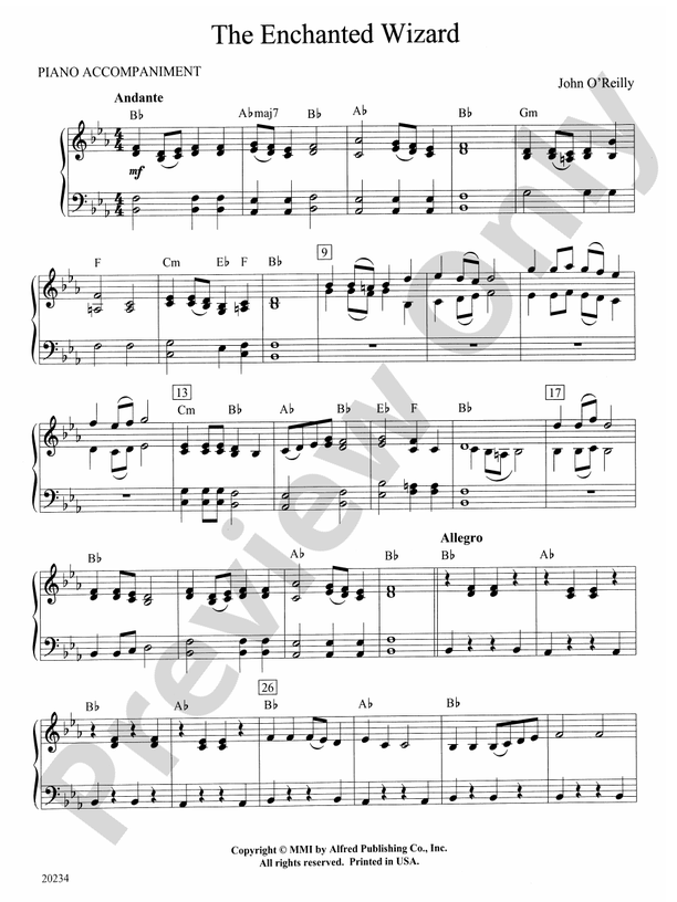The Enchanted Wizard: Piano Accompaniment: Piano Accompaniment Part ...