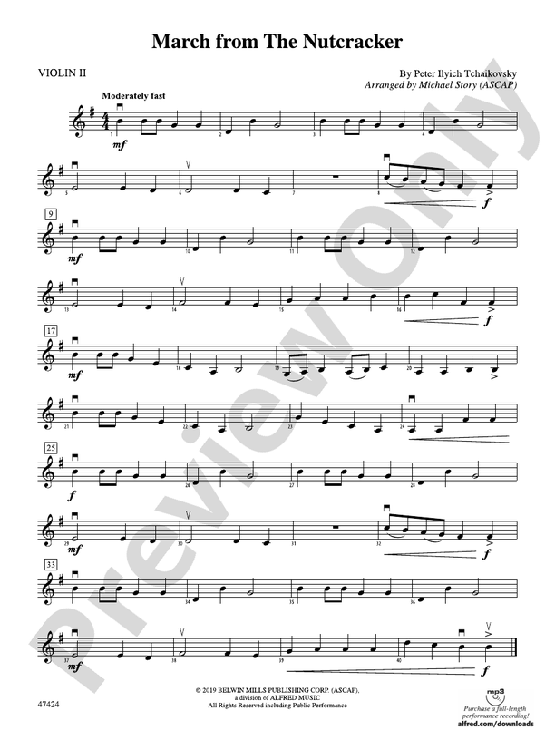 March from The Nutcracker: 2nd Violin: 2nd Violin Part - Digital Sheet ...