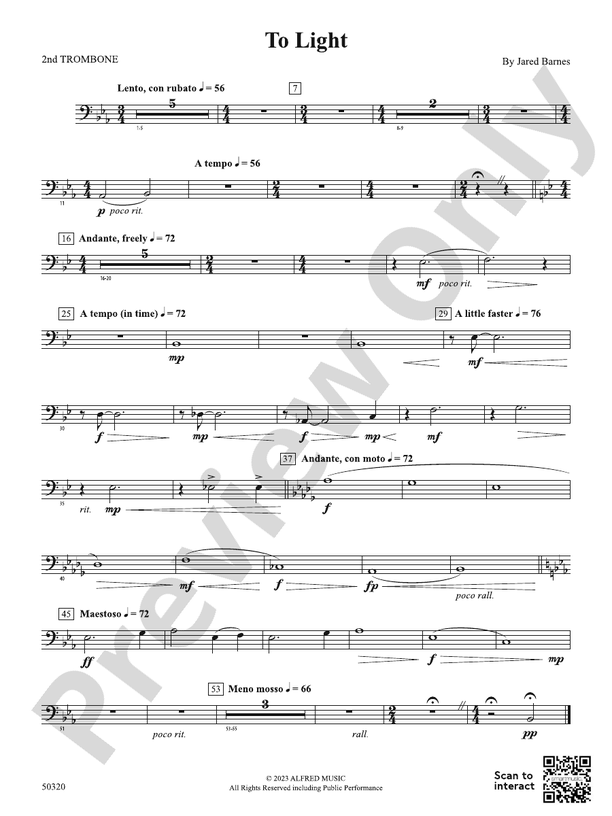 To Light: 2nd Trombone: 2nd Trombone Part - Digital Sheet Music Download