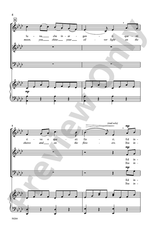 Vaga Luna: : Vincenzo Bellini - Digital Sheet Music Download