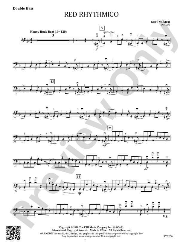 Red Rhythmico: Double Bass: Double Bass Part: Kirt Mosier - Digital ...