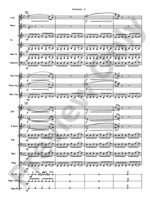 Peter Gunn: Score: Concert Band Score - Digital Sheet Music Download