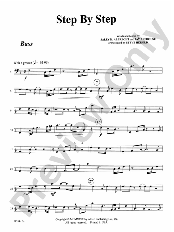 Step by Step: String Bass: String Bass Part - Digital Sheet Music Download