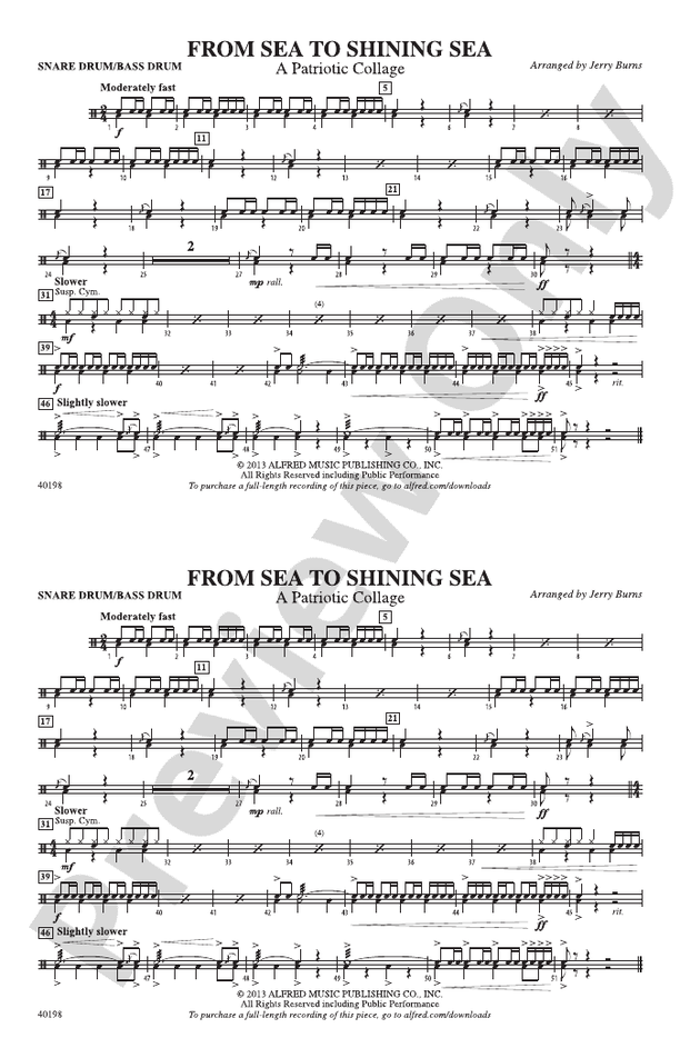 From Sea to Shining Sea: Snare Drum/Bass Drum: Snare Drum/Bass Drum ...