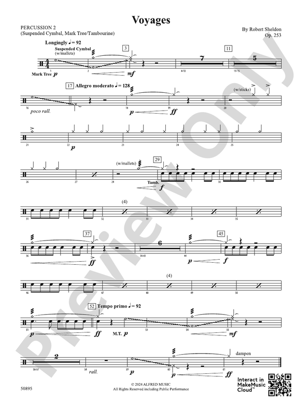 Voyages: 2nd Percussion: 2nd Percussion Part - Digital Sheet Music Download